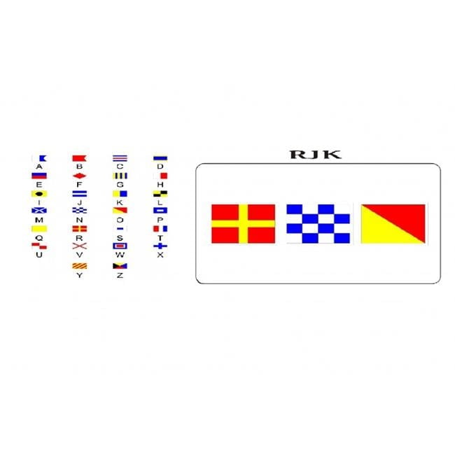 212 Main LPO4227 Nautical Signal Flags on White Photo License Plate ...