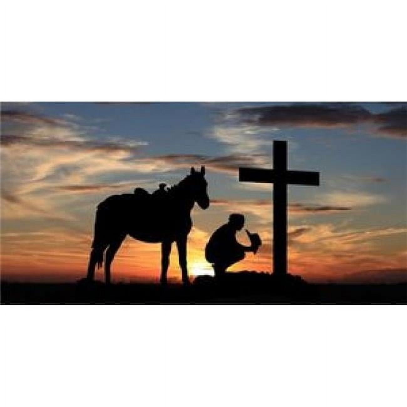 Praying Cowboy License Plate - Walmart.com