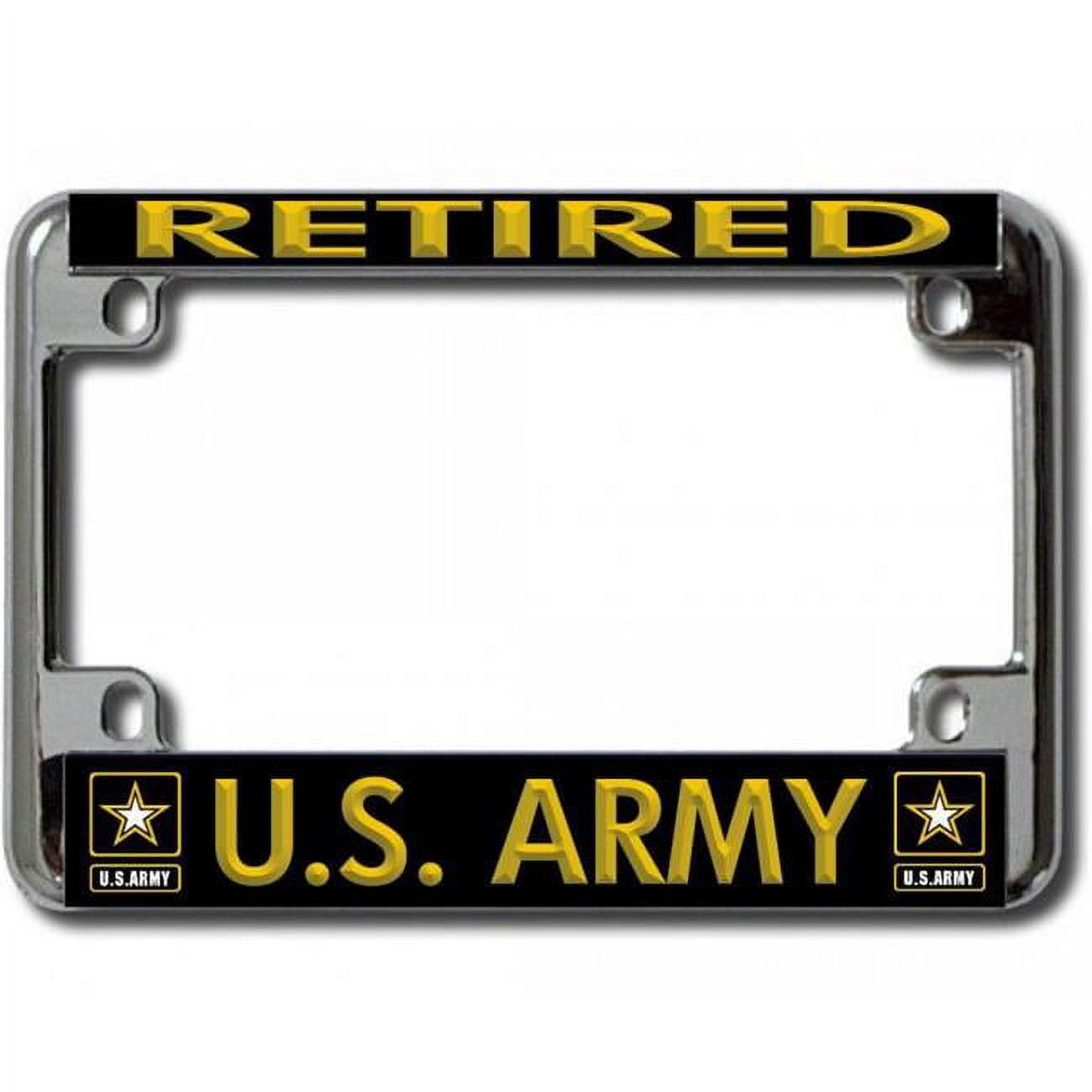 212 Main LPO4383 4 x 7 in. U.S. Army Retired Chrome Motorcycle License ...