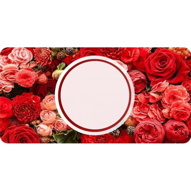 212 Main LPO4526 Monogram on Red Flowered Background Photo License ...