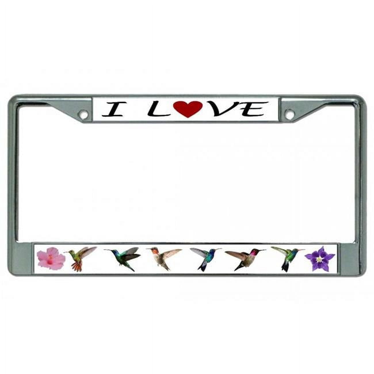 212 Main LPO4553 6 x 12 in. I Love Hummingbirds Chrome License Plate ...