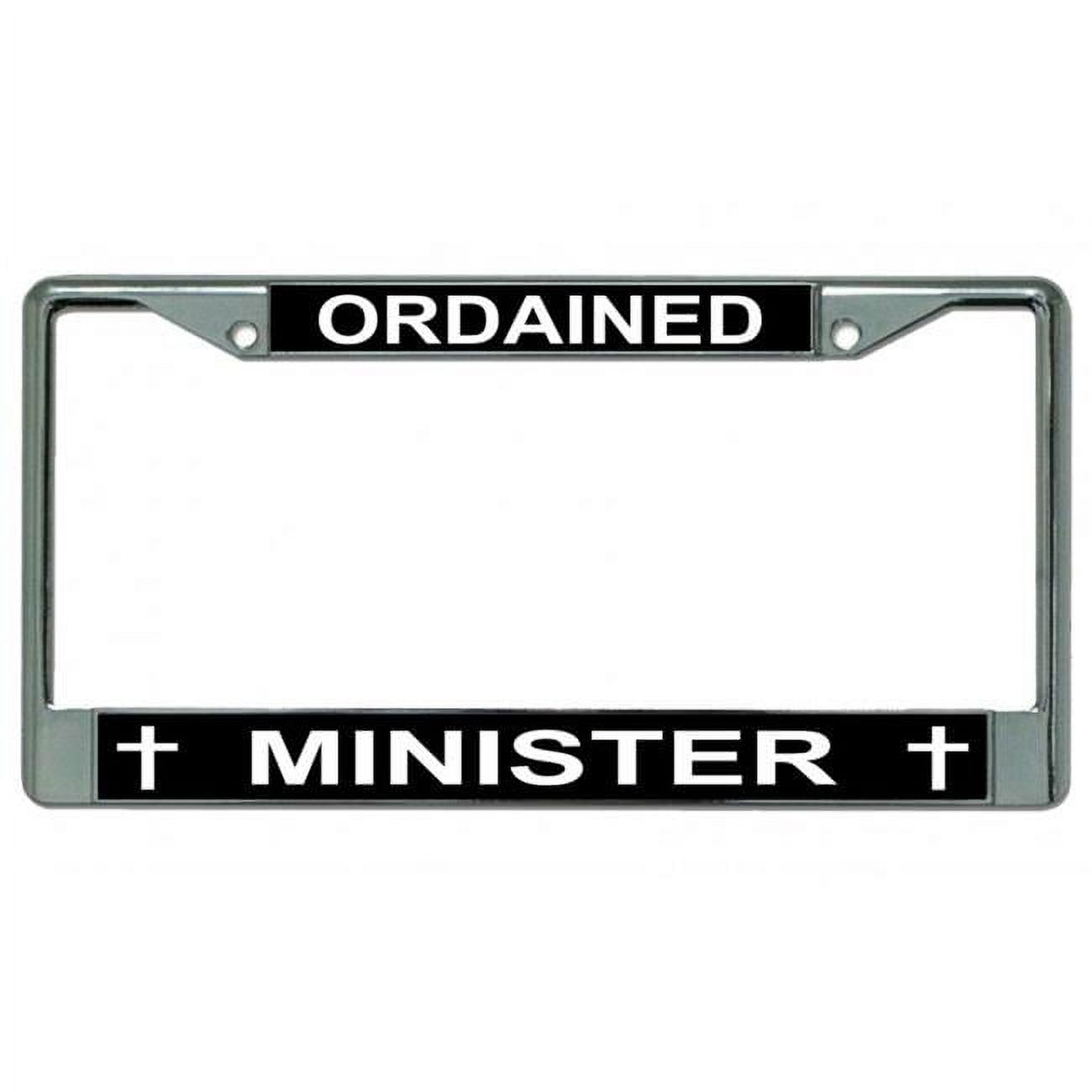 212 Main LPO4596 6 x 12 in. Ordained Minister No.2 Chrome License Plate ...