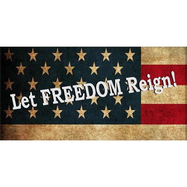 212 Main LPO4614 6 x 12 in. Let Freedom Reign on American Flag Photo ...