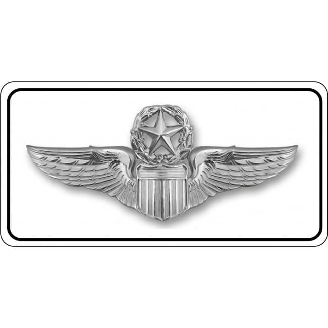 Air Force Command Pilot Chrome Insignia Photo License Plate - Walmart.com