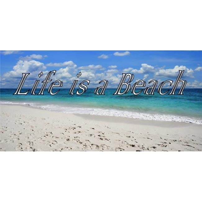 212 Main LPO4754 6 x 12 in. Life is a Beach Photo License Plate ...