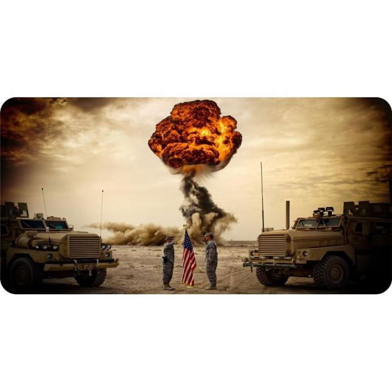 212 Main LPO4771 6 x 12 in. Soldiers Salute Flag in Combat Photo ...