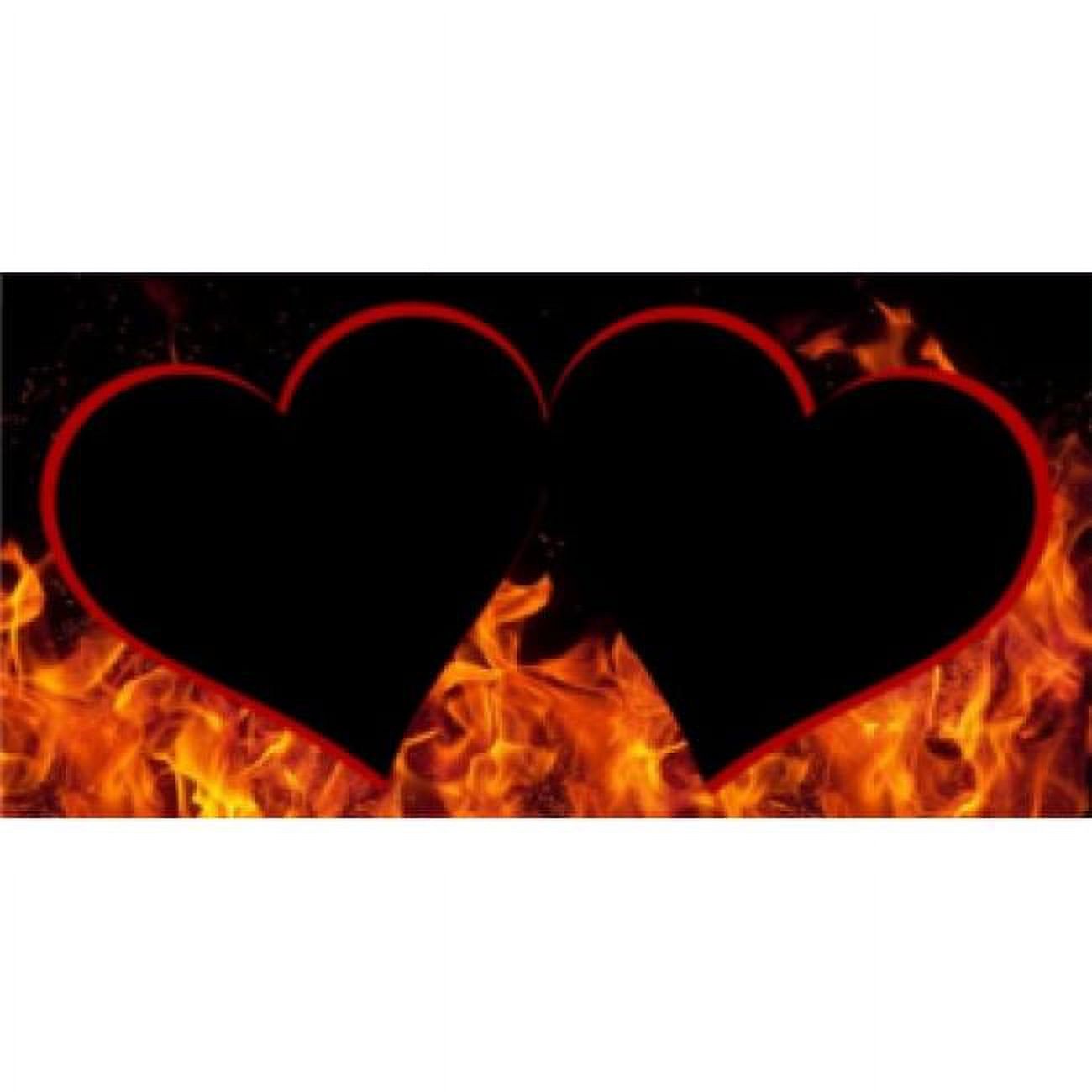 212 Main LPO487 6 x 12 in. Red Hearts with Flames License Plate ...