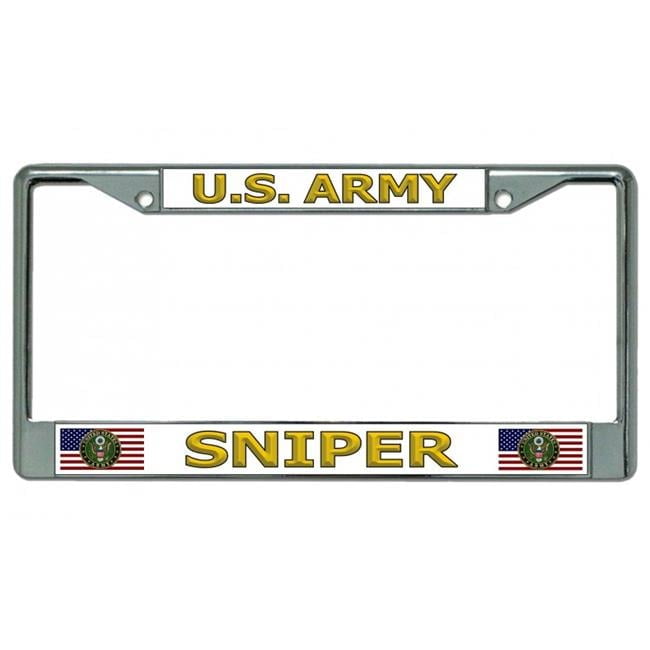 U.S. Army Sniper Chrome License Plate Frame - Walmart.com