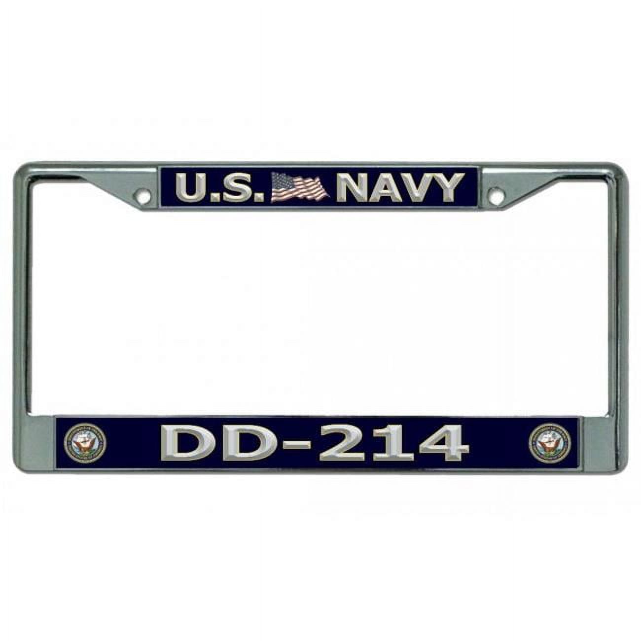 212 Main LPO4980 6 x 12 in. DD-214 U.S. Navy Chrome License Plate Frame ...