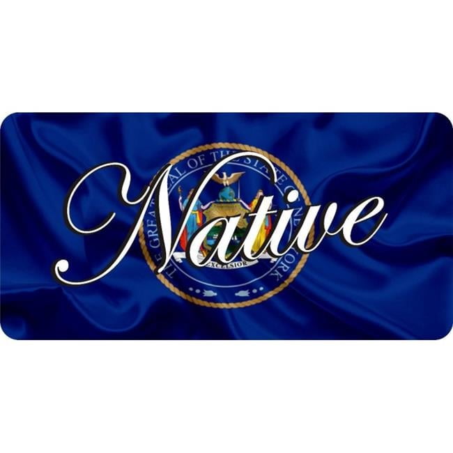 212 Main LPO5150 6 x 12 in. Native on New York State Flag Photo License ...