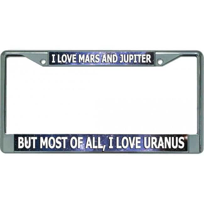 212 Main LPO5170 6 x 12 in. I Love Mars & Jupiter Chrome License Plate ...