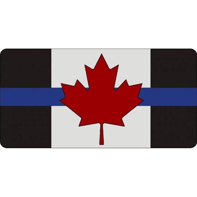 Canada Thin Blue Line Flag #2 Photo License Plate - Walmart.com