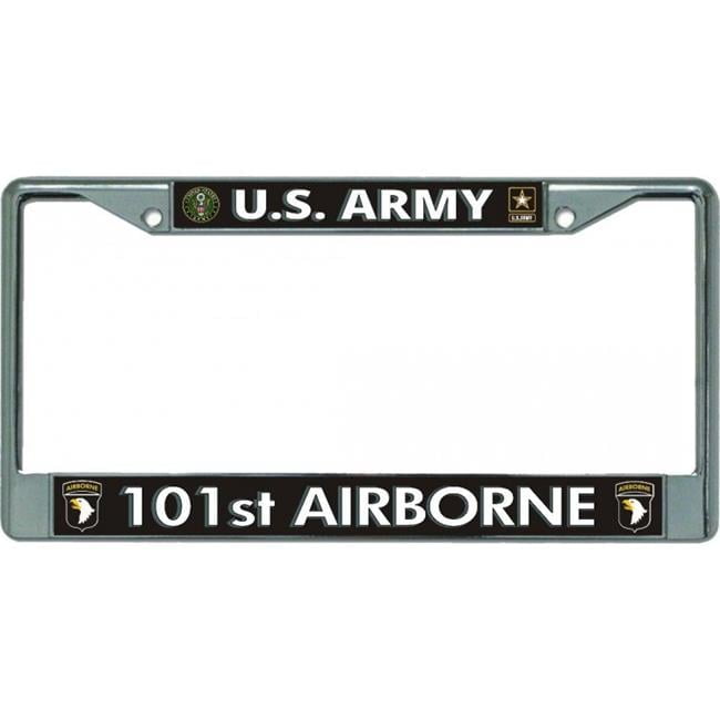 U.S. Army 101st Airborne #2 Chrome License Plate Frame - Walmart.com