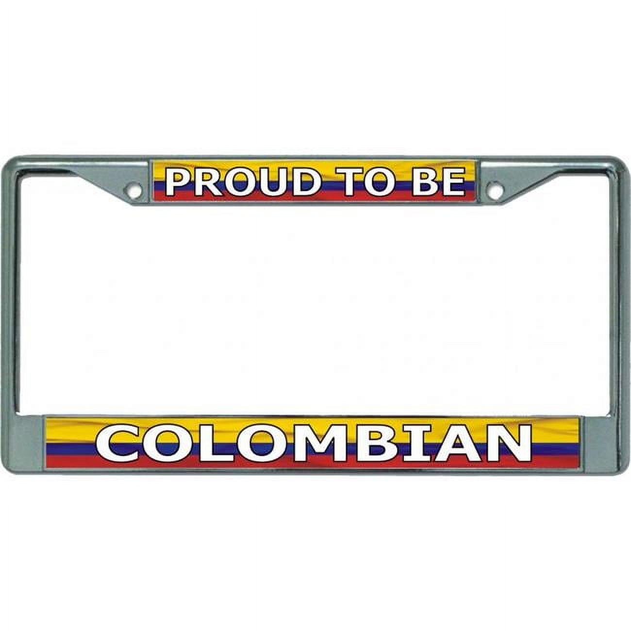 212 Main LPO5375 6 x 12 in. Proud to Be Colombian Chrome License Plate ...