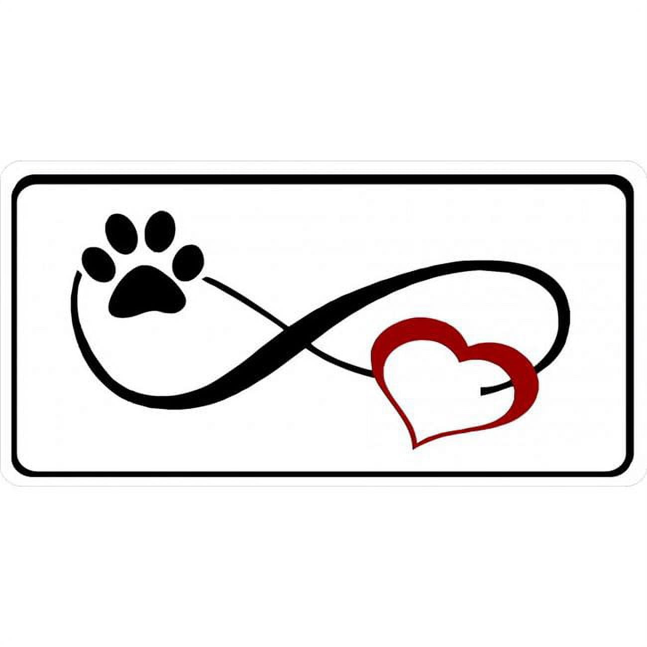 212 Main LPO5437 6 x 12 in. Infinity Paw Print with Red Heart Photo ...