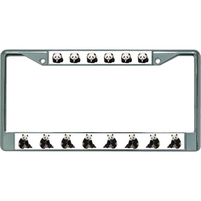 212 Main LPO5498 6 x 12 in. Nothing But Pandas Chrome License Plate ...