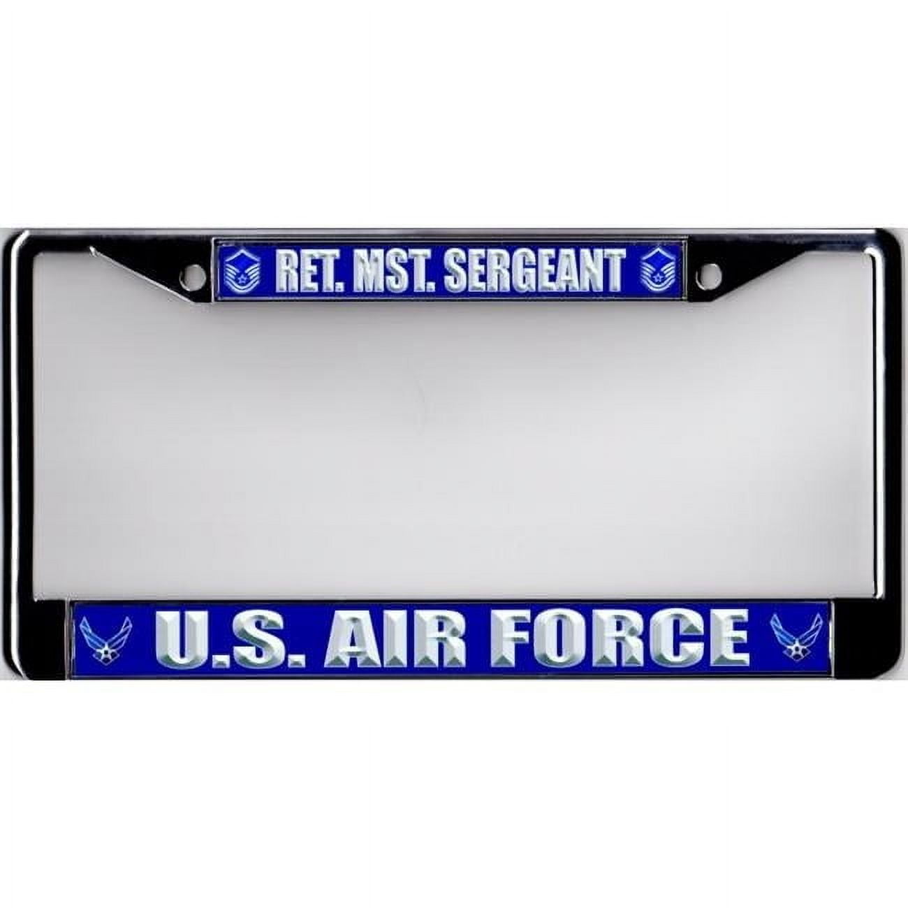 U.S. Air Force Retired Mst. Sergeant Chrome License Plate Frame ...