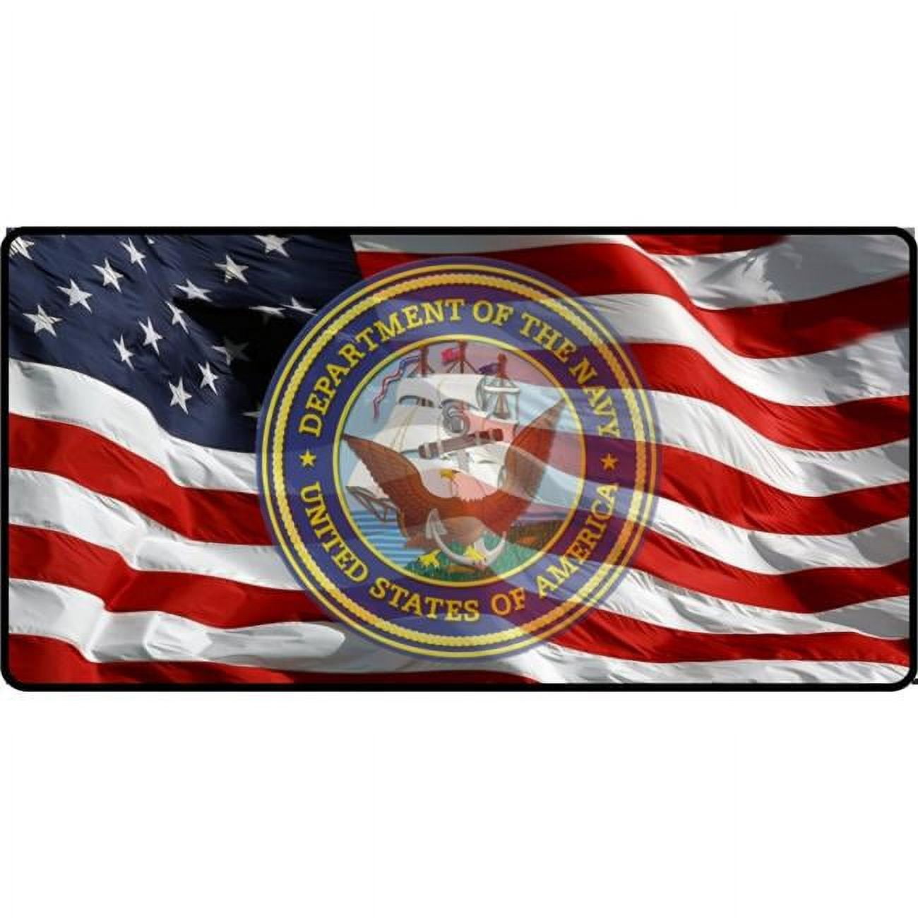 212 Main LPO5643 6 x 12 in. U.S. Navy Transparent Logo on Flag Photo ...