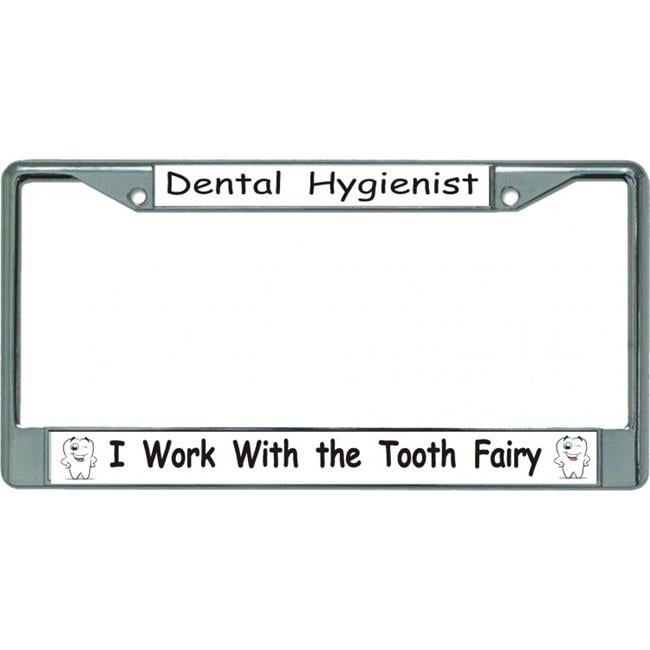 Dental Hygienist Tooth Fairy Chrome License Plate Frame - Walmart.com