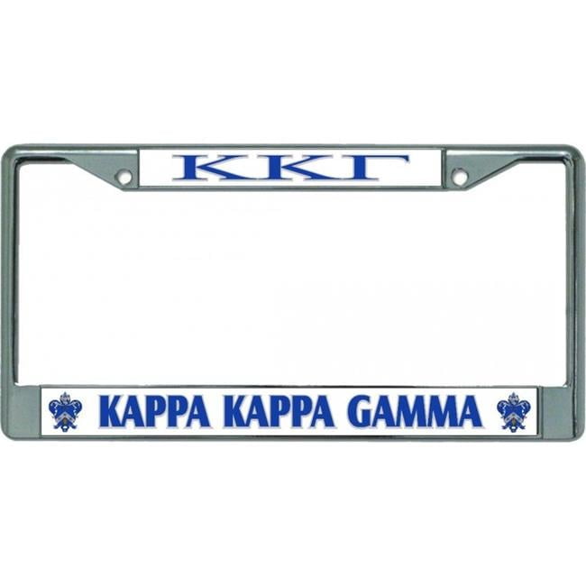 212 Main LPO5874 6 x 12 in. Kappa Gamma Chrome License Plate Frame ...