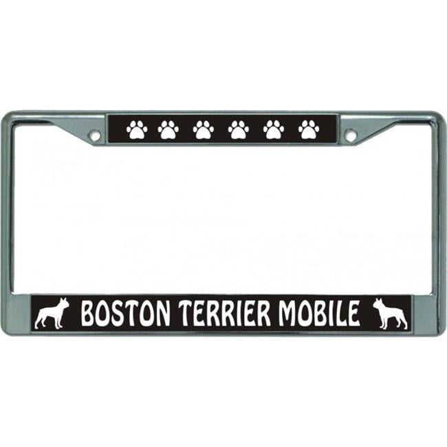 Boston Terrier Mobile Chrome License Plate Frame - Walmart.com