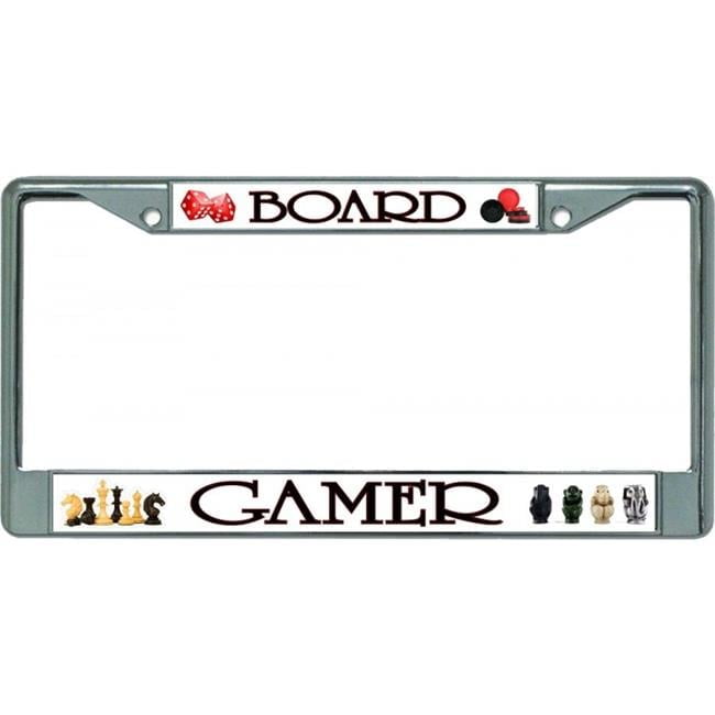 Board Gamer Chrome License Plate Frame - Walmart.com