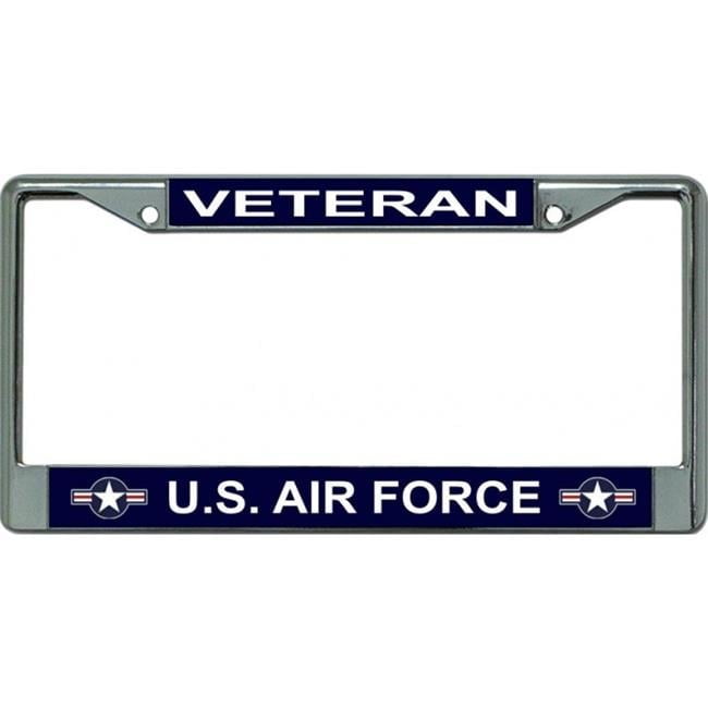 Air Force Veteran Star Logo Chrome License Plate Frame - Walmart.com