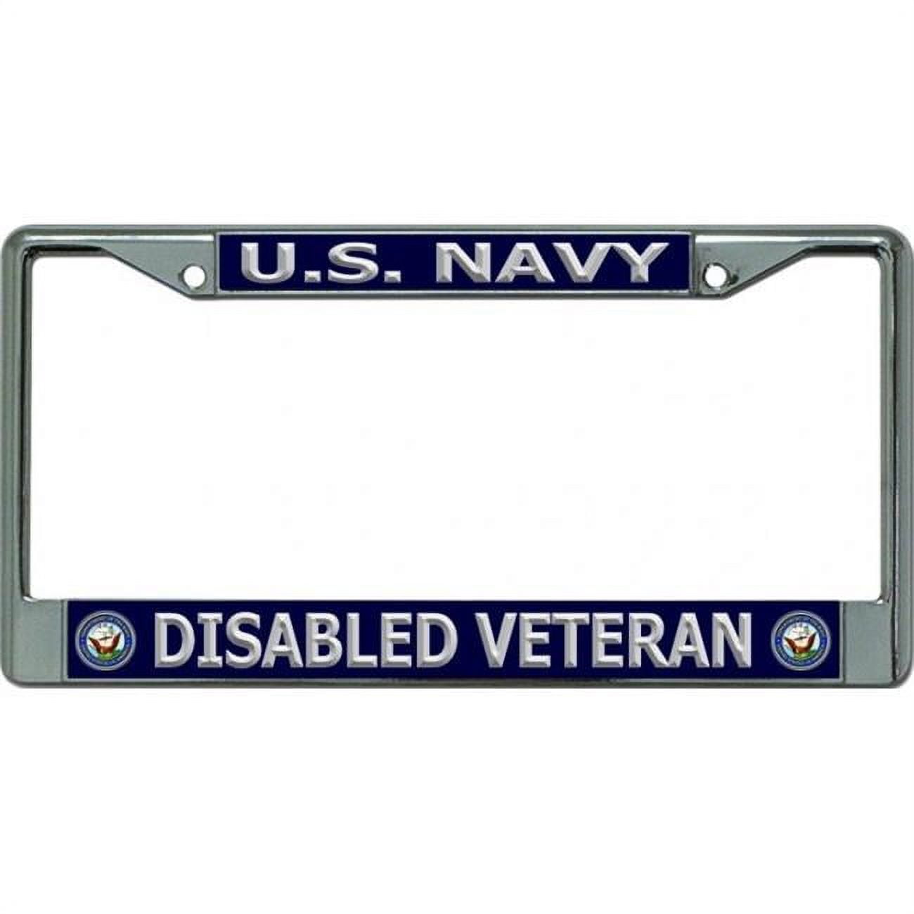 212 Main LPO6073 6 x 12 in. U.S. Navy Disabled Veteran Chrome License ...
