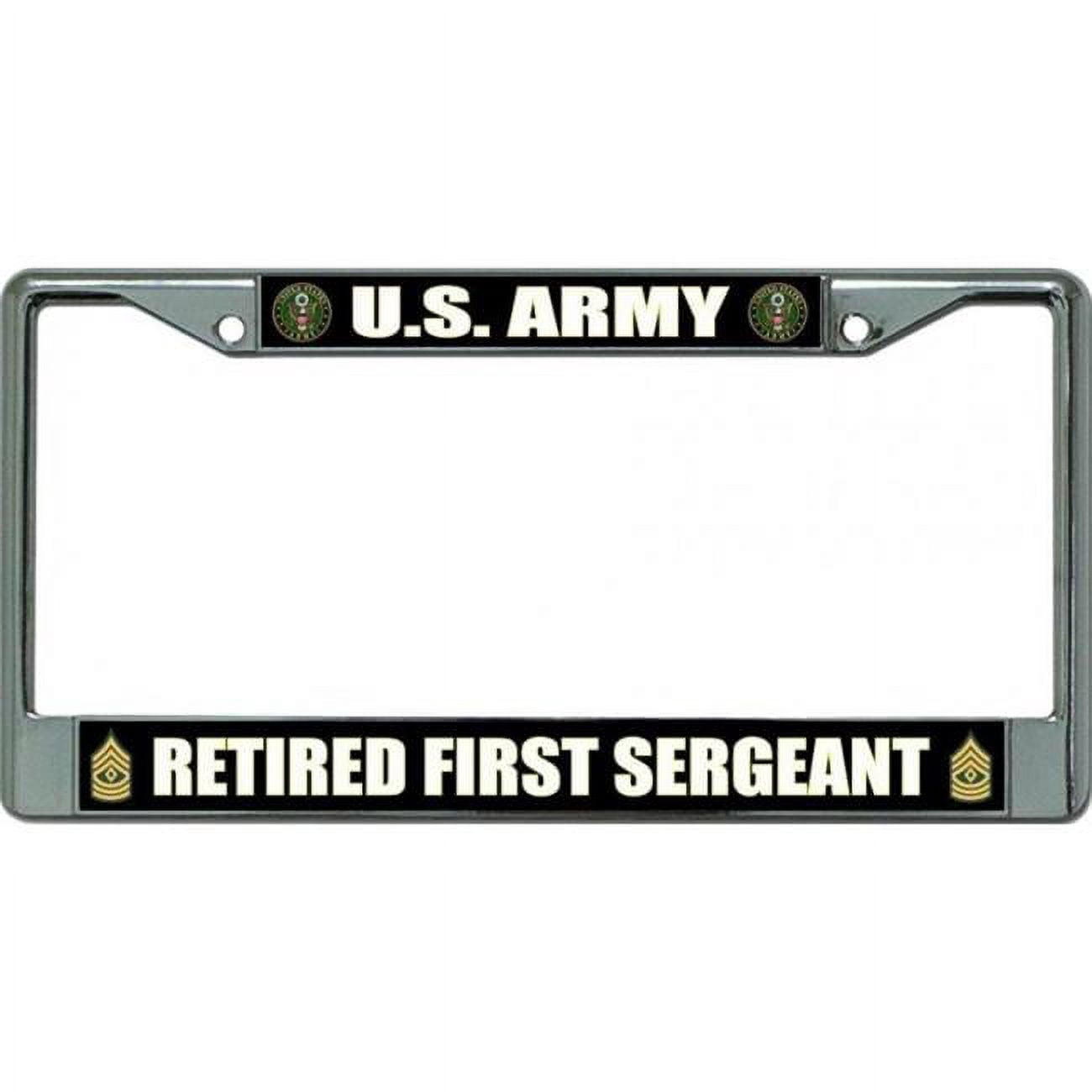 212 Main LPO6097 6 x 12 in. U.S. Army Retired First Sergeant Chrome ...