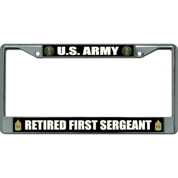 U.S. Army Retired First Sergeant Chrome License Plate Frame - Walmart.com