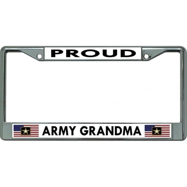 Proud Army Grandma Chrome License Plate Frame - Walmart.com