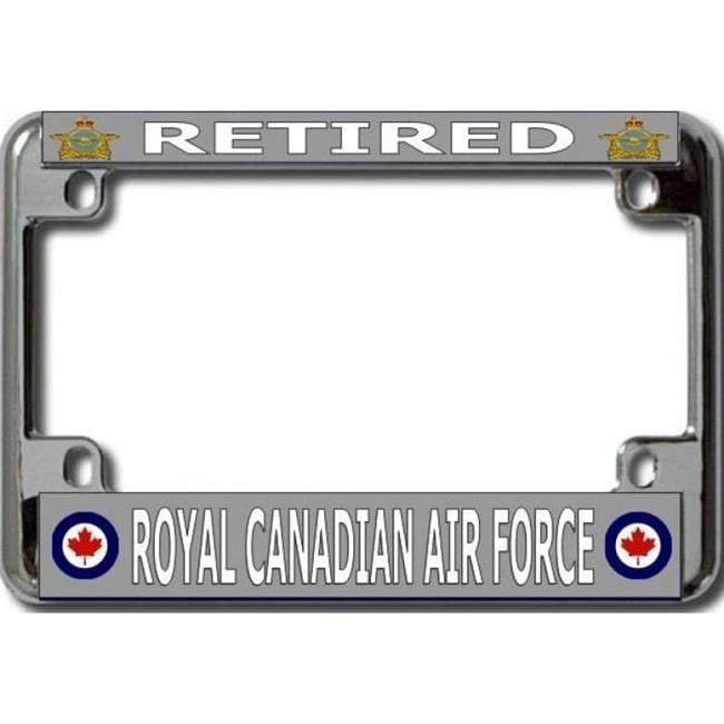Retired Royal Canadian Air Force Chrome Motorcycle License Plate Frame ...