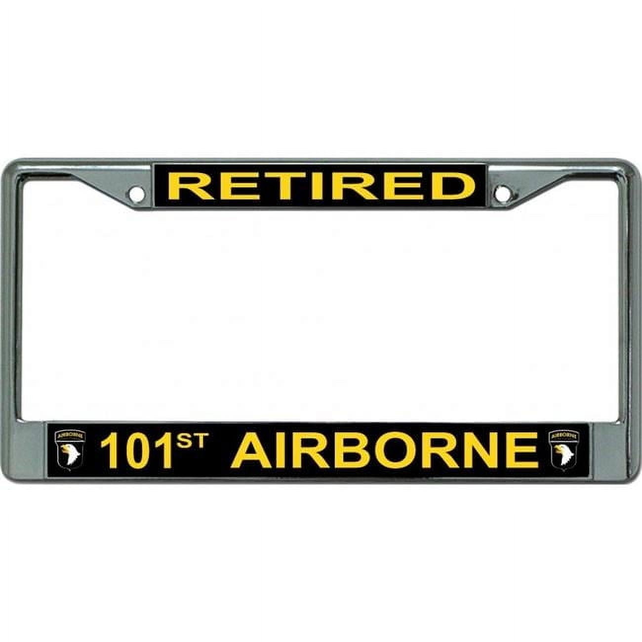 U.S. Army 101st Airborne Retired Chrome License Plate Frame - Walmart.com