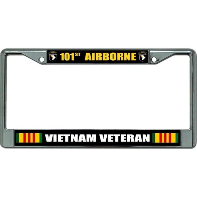 Vietnam Veteran 101st Airborne Chrome License Plate Frame - Walmart.com