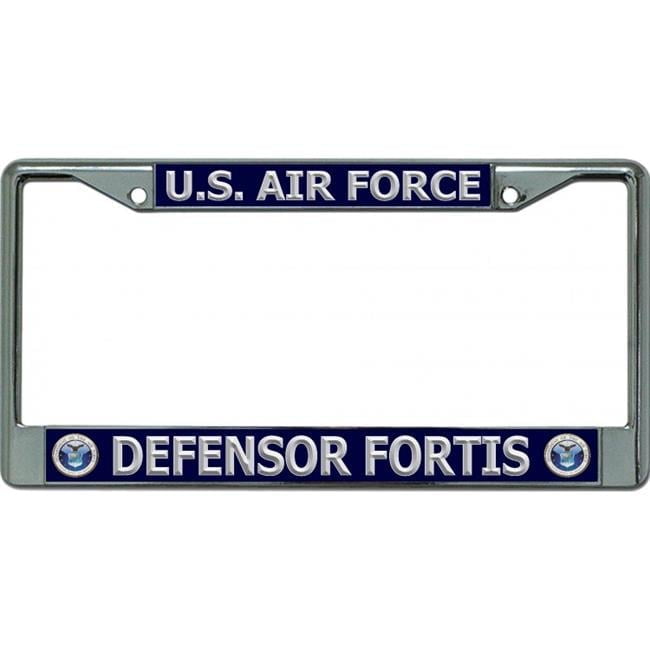 U.S. Air Force Defensor Fortis Chrome License Plate Frame - Walmart.com