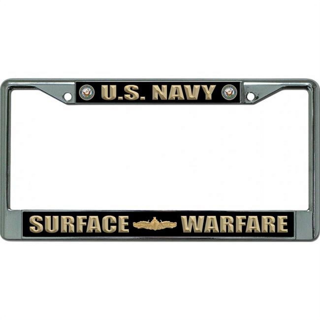 212 Main LPO6210 6 x 12 in. U.S. Navy Surface Warfare Chrome License ...