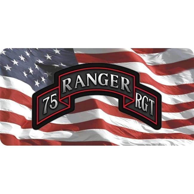 212 Main LPO6280 6 x 12 in. 75th Ranger Regiment on U.S. Flag Photo ...