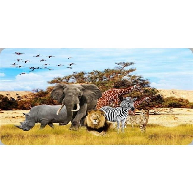 Safari Animals Photo License Plate - Walmart.com