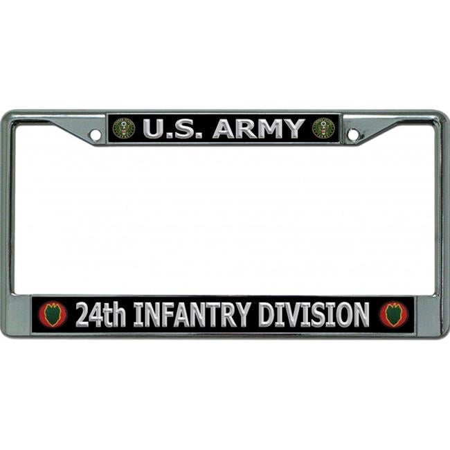 U.S. Army 24th Infantry Division Chrome License Plate Frame - Walmart.com