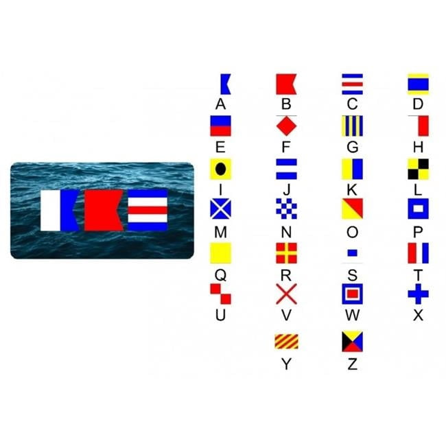 Nautical Ocean Three Flags Photo License Plate - Walmart.com