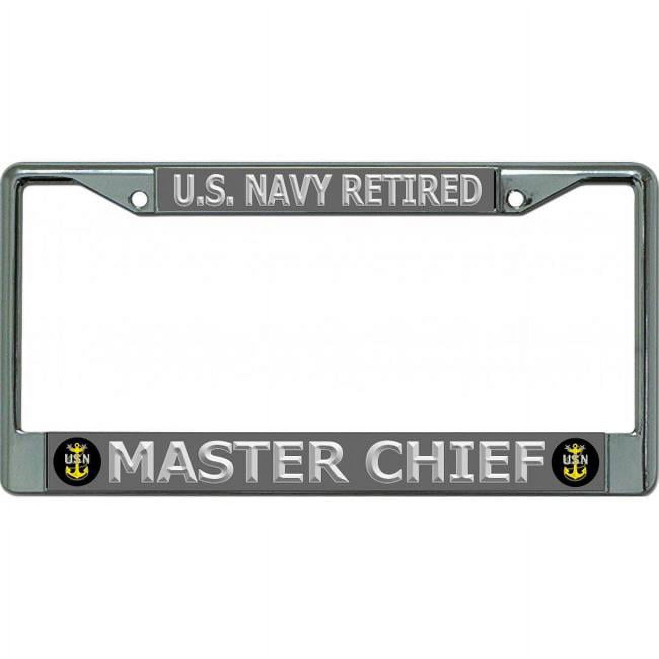212 Main LPO6465 6 x 12 in. U.S. Navy Retired Master Chief Chrome ...