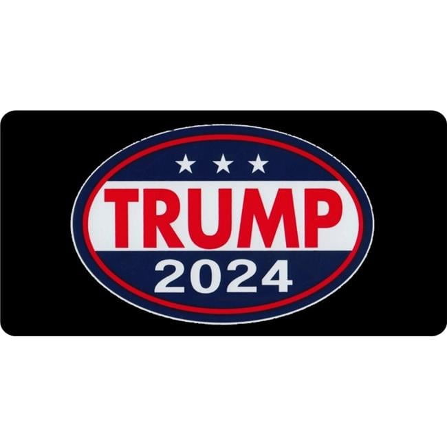 Trump 2024 Oval Logo Photo License Plate - Walmart.com