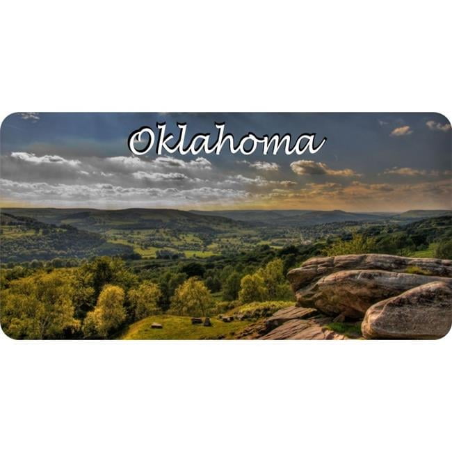Oklahoma Hillside Scene Photo License Plate - Walmart.com