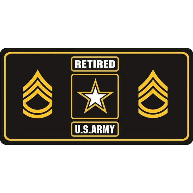 U.S. Army Sergeant First Class Retired Photo License Plate - Walmart.com
