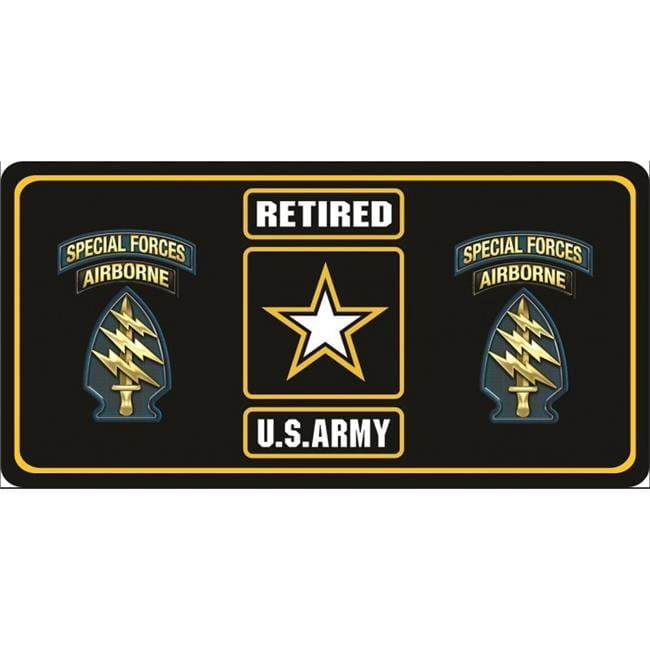 U.S. Army Retired Special Forces #2 Photo License Plate - Walmart.com