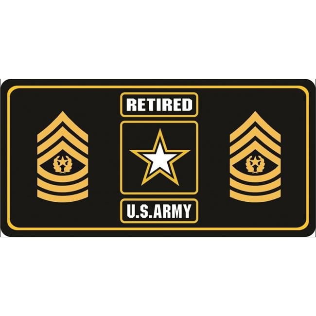 U.S. Army Retired Command Sergeant Major Photo License Plate - Walmart.com