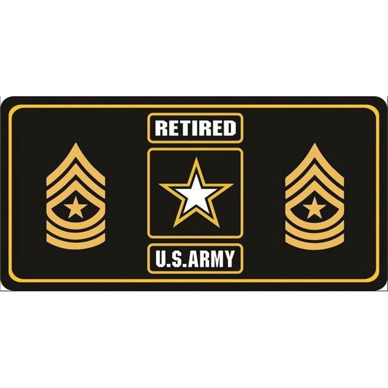 U.S. Army Retired Sergeant Major Photo License Plate - Walmart.com