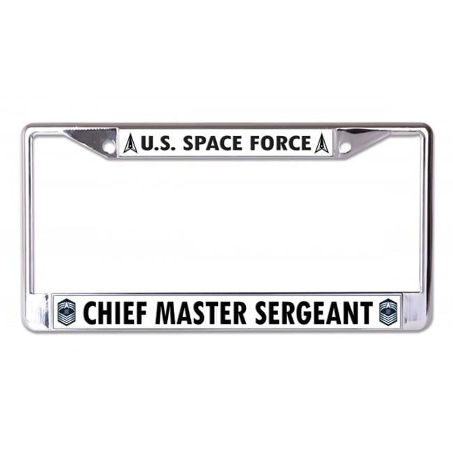 U.S. Space Force Chief Master Sergeant Chrome License Plate Frame ...
