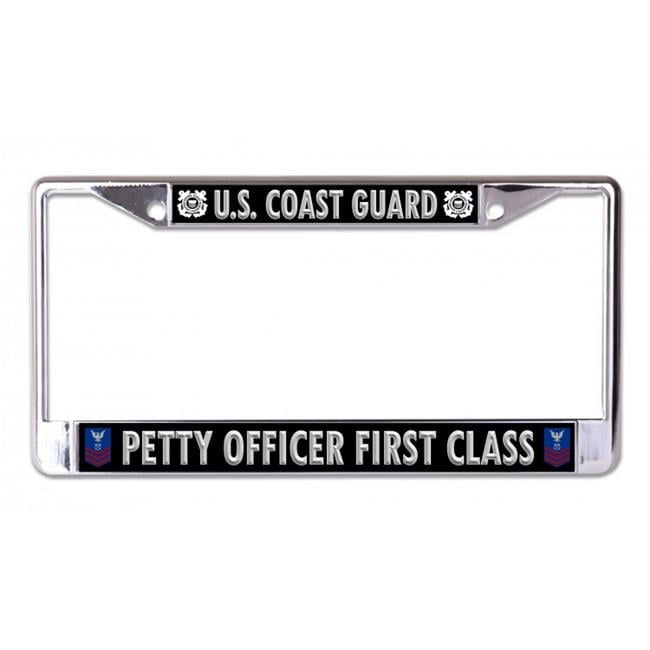 U.S. Coast Guard Petty Officer First Class Chrome License Plate Frame ...