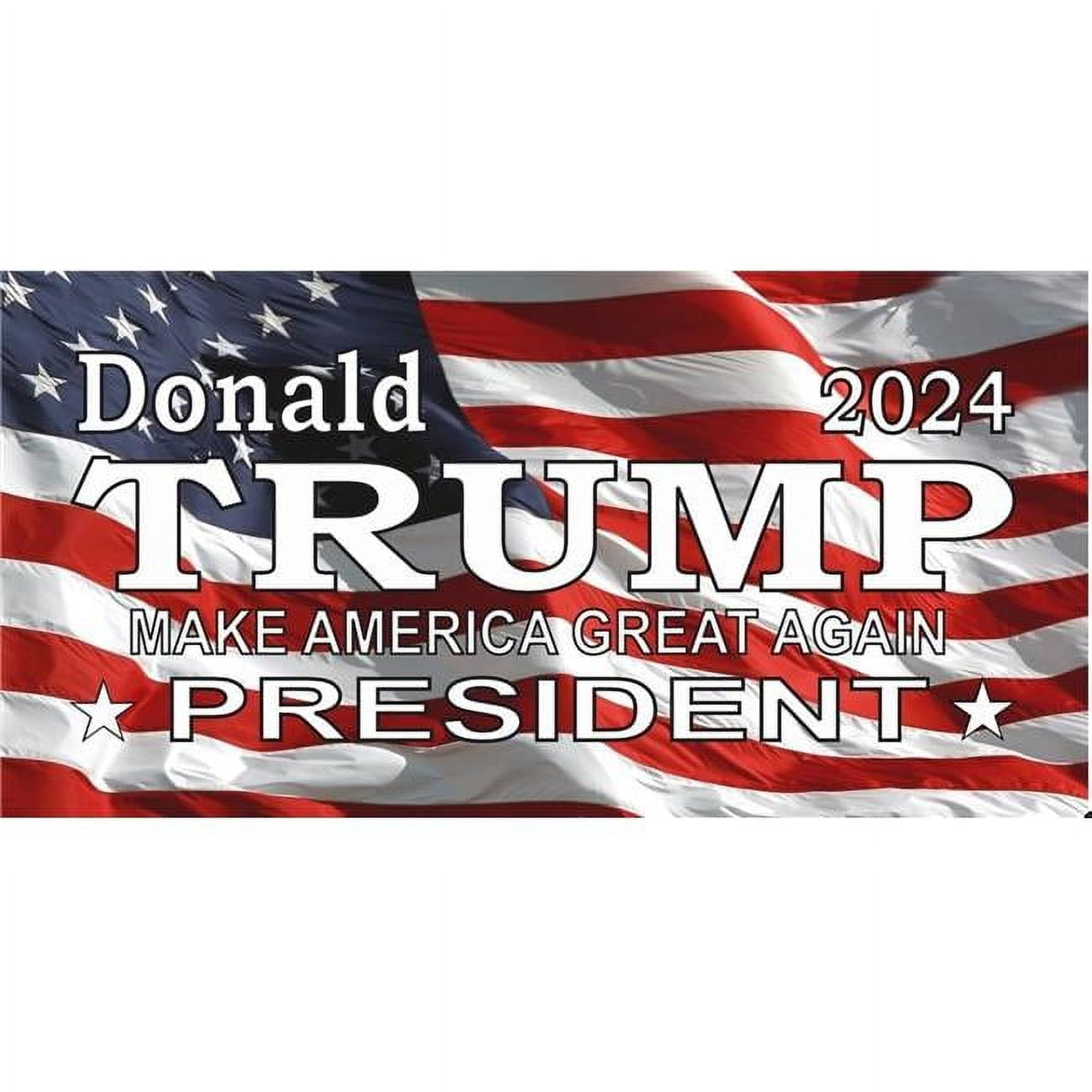 212 Main LPO7557 6 x 12 in. Donald Trump 2024 on U.S. Flag Photo ...